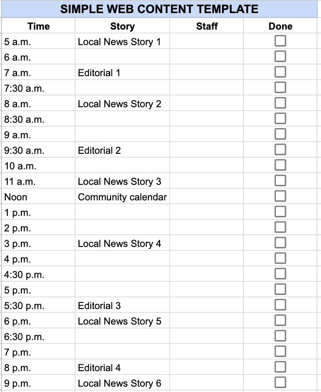 How a web schedule can help publishers distribute content with ...